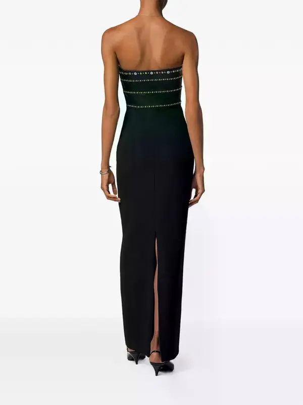 Versace Studded Strapless Maxi Dress