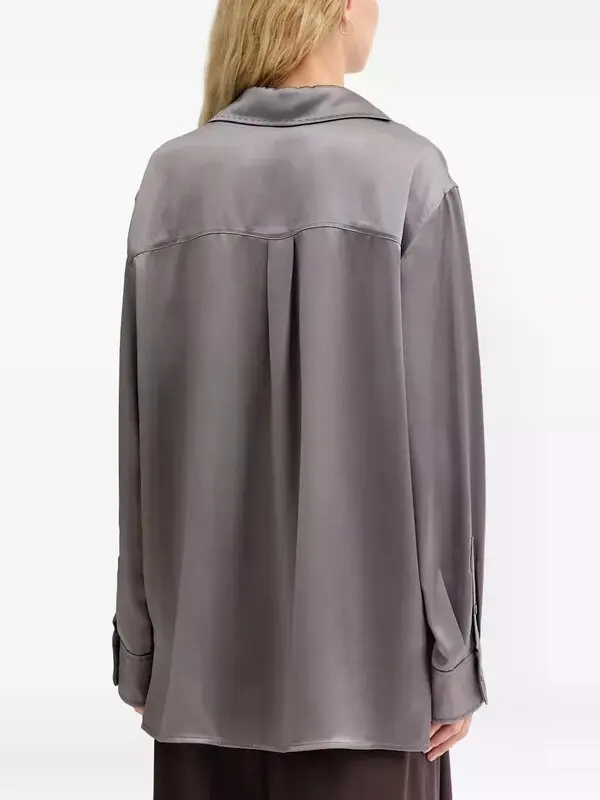 ISABELLE BLANCHE Tie-detail Shirt - Grey