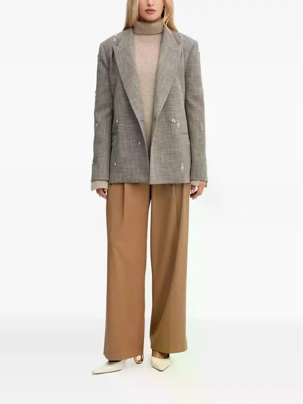 SIMONA CORSELLINI Embellished Blazer With Belt Detail