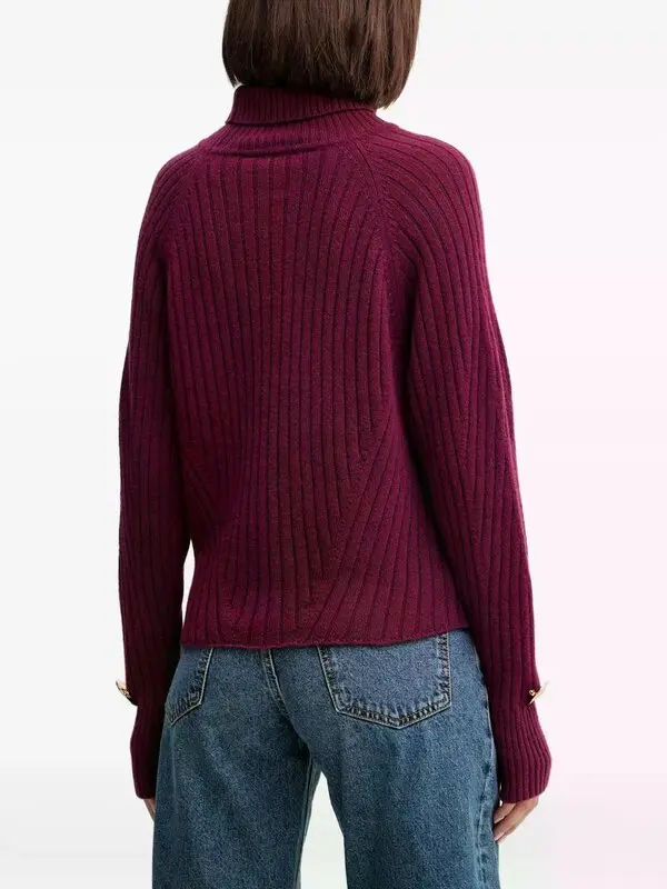 SIMONA CORSELLINI Turtleneck Ribbed Sweater