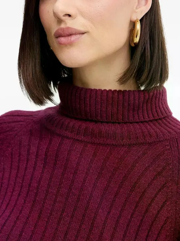 SIMONA CORSELLINI Turtleneck Ribbed Sweater