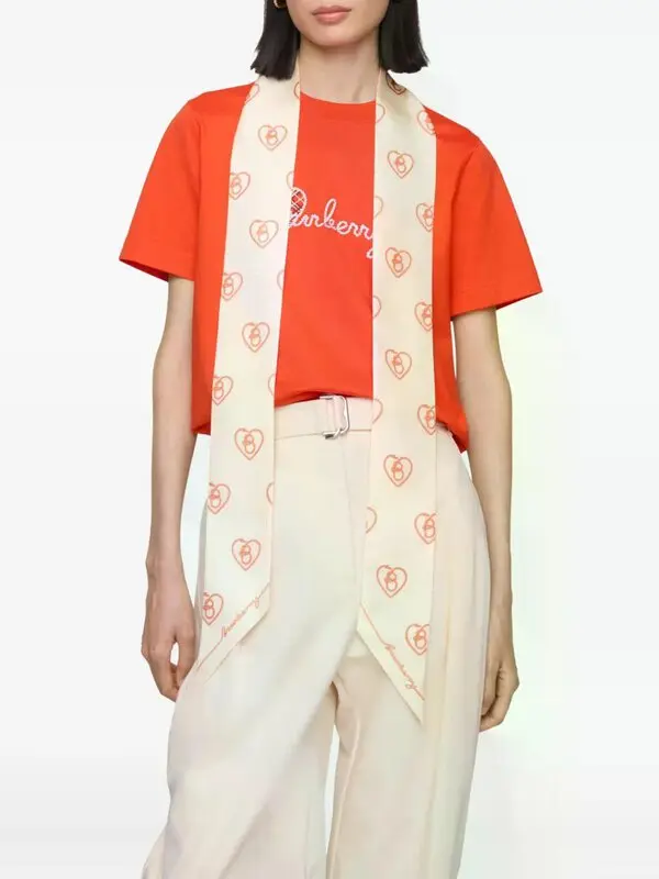 Burberry B Heart Silk Skinny Scarf