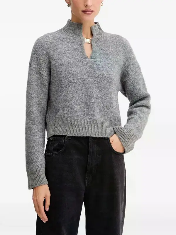 SIMONA CORSELLINI Embellished Mock-neck Sweater