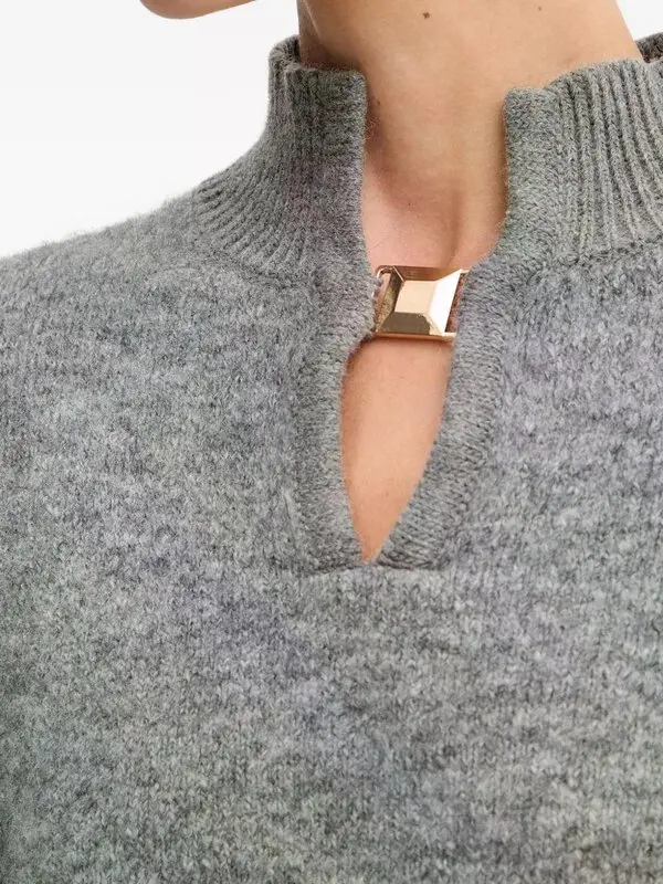 SIMONA CORSELLINI Embellished Mock-neck Sweater