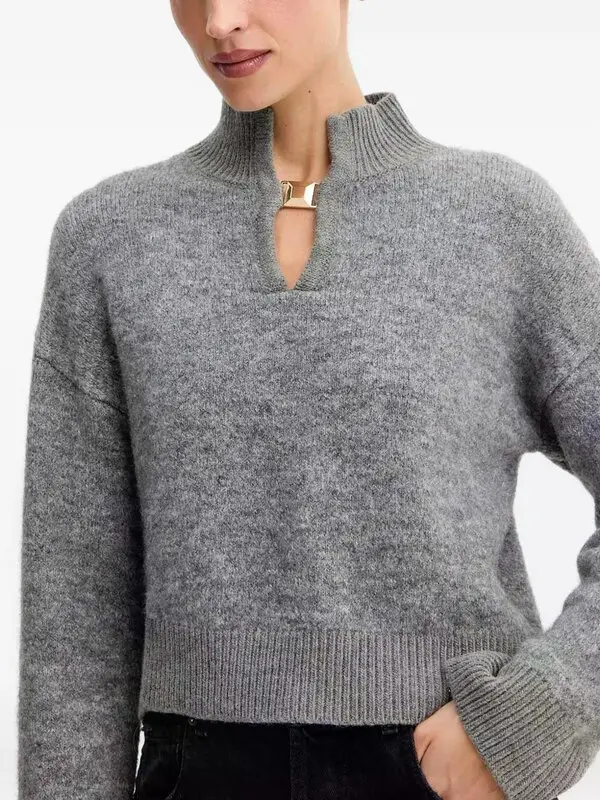 SIMONA CORSELLINI Embellished Mock-neck Sweater