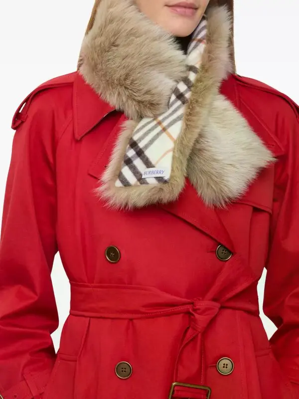 Burberry Reversible Shearling Scarf - Neutrals