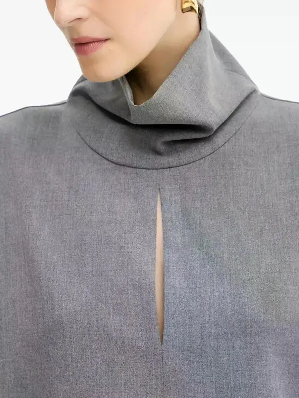 SIMONA CORSELLINI Keyhole Turtleneck Top