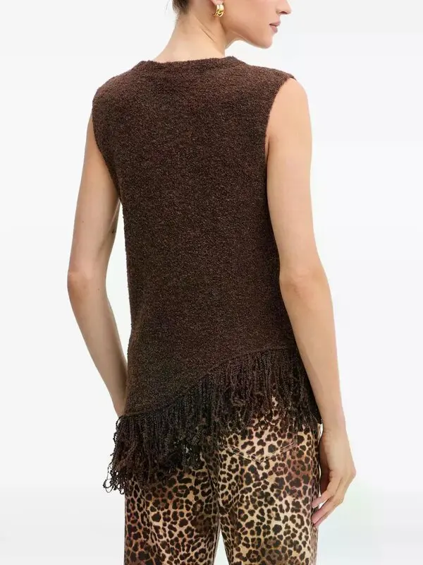 SIMONA CORSELLINI Fringed Knit Vest