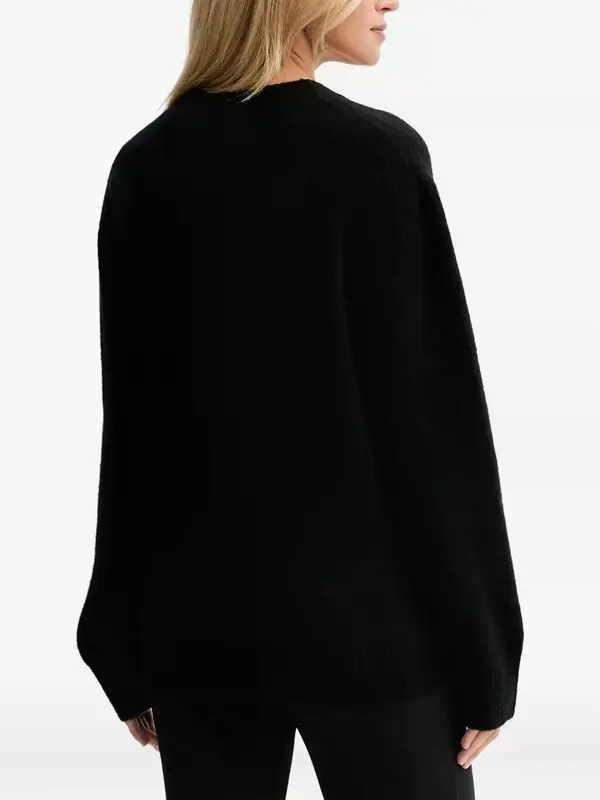 ISABELLE BLANCHE Button-up V-neck Cardigan - Black