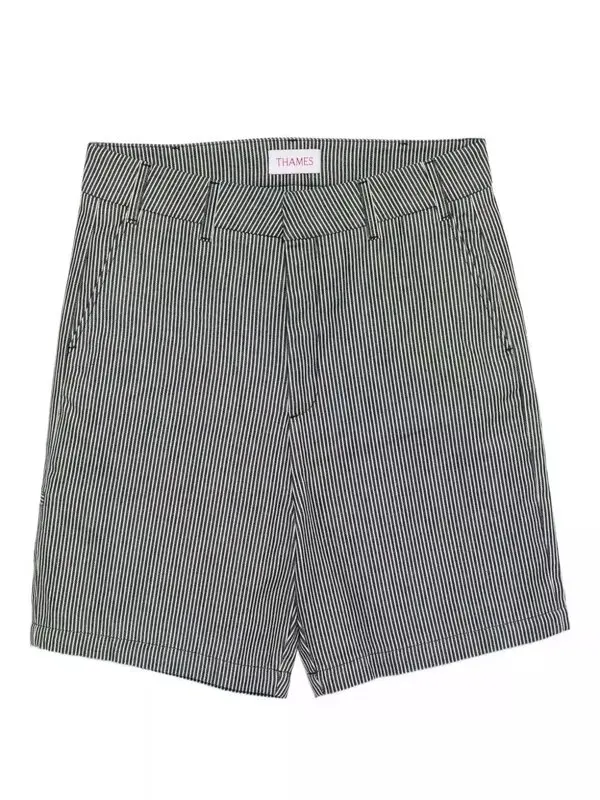 THAMES MMXX Striped Denim Shorts