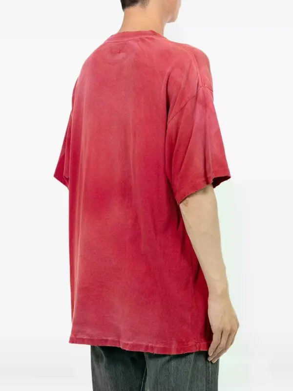 KAMIYA Wolf-print Distressed T-shirt
