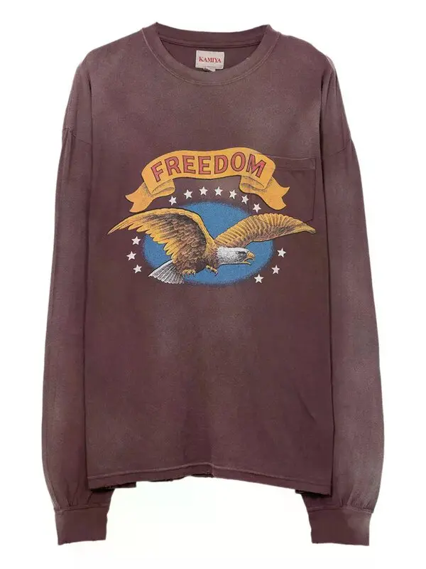 KAMIYA Freedom Long-sleeve T-shirt - Brown