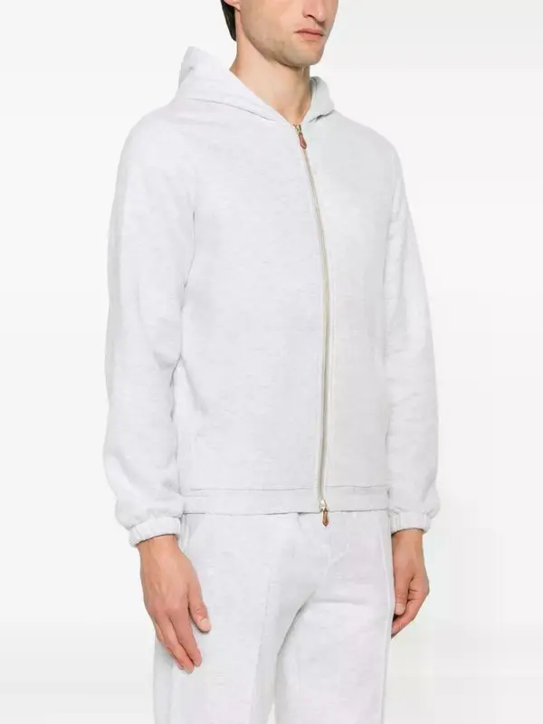 Eleventy Full-zip Hoodie - Grey