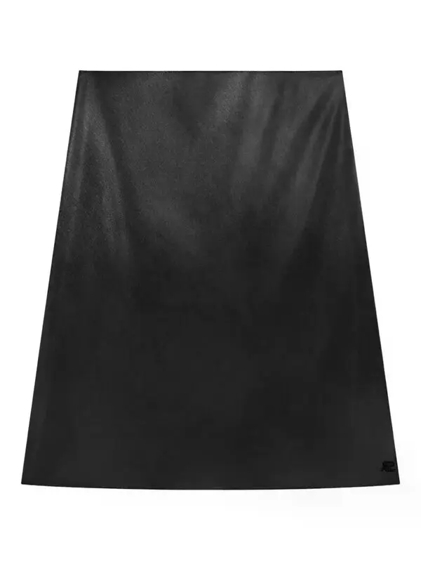 COURREGES Logo-embroidered Midi Skirt