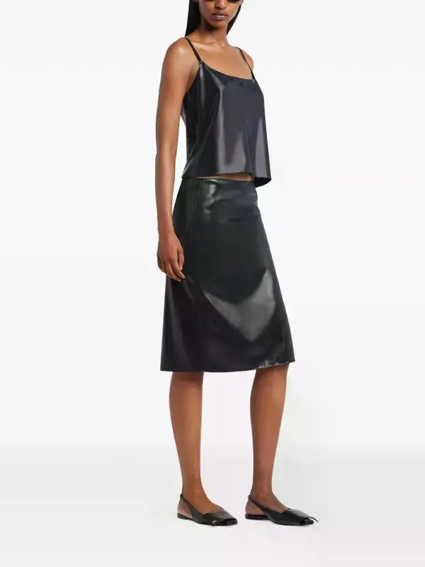 COURREGES Logo-embroidered Midi Skirt