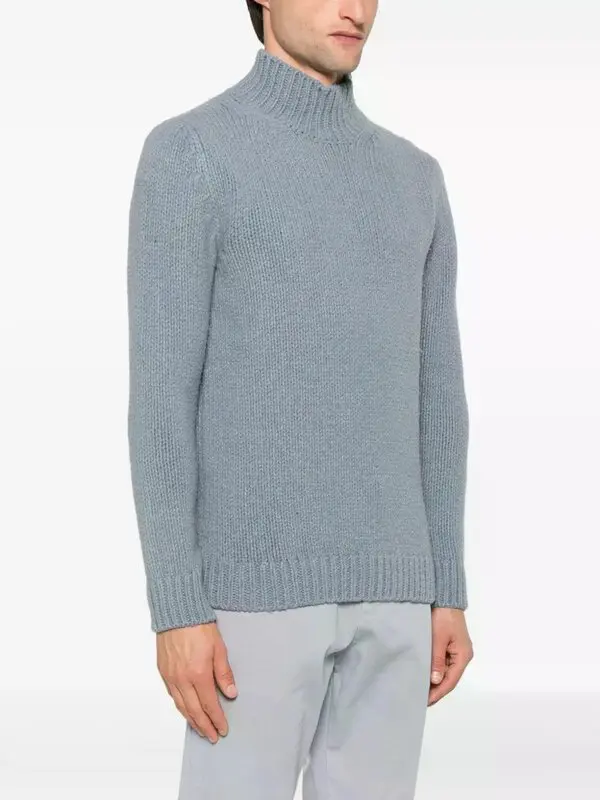 Eleventy Mock-neck Wool Sweater