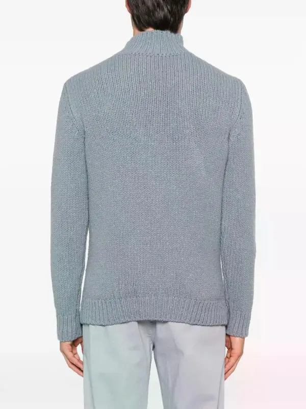 Eleventy Mock-neck Wool Sweater