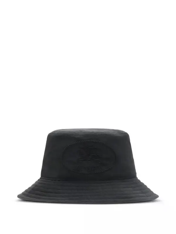 Burberry Knight-detail Reversible Bucket Hat - Black