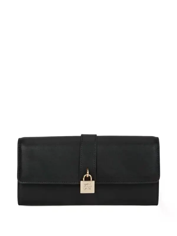 Karl Lagerfeld K/autograph Padlock Leather Wallet - Black