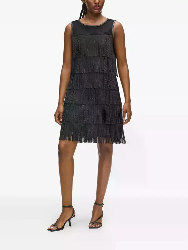 karl lagerfeld leather dress Buy Mini Fringe - Black At 49% Off Christmas_Outfit