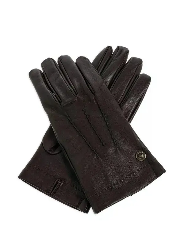Burberry Topstitched Gloves - Brown