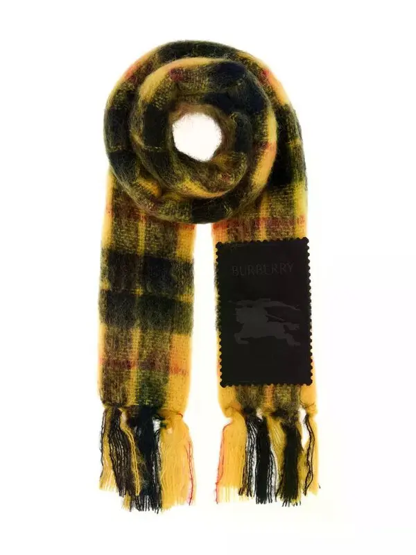 Burberry Check Scarf - Yellow
