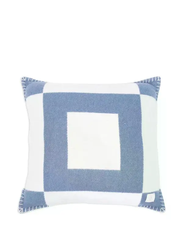 Eleventy Checked Pillow - White