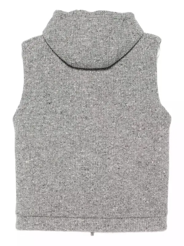 Eleventy Hooded Ribbed Gilet