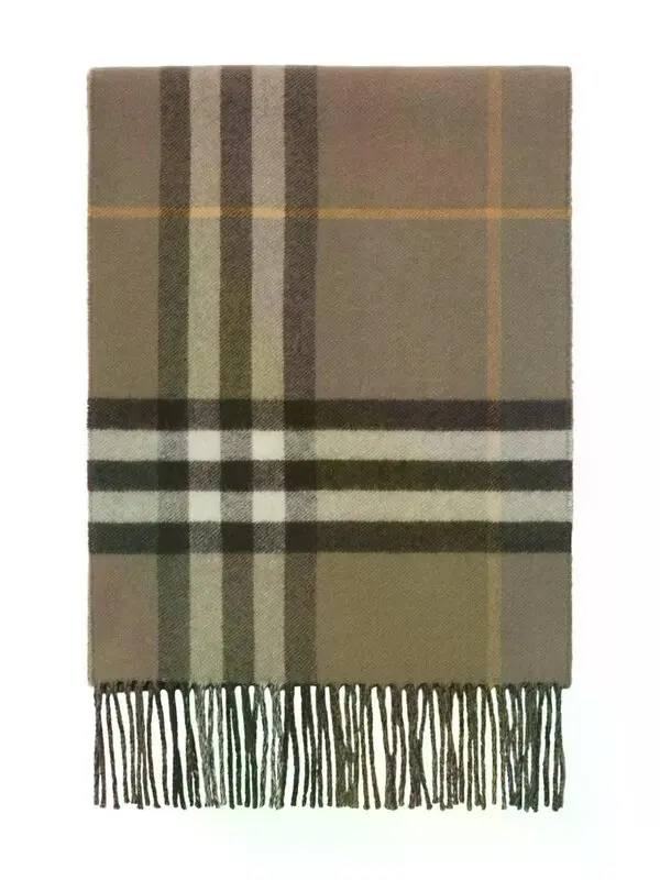 Burberry Double-face Fringed Cashmere Scarf - Brown