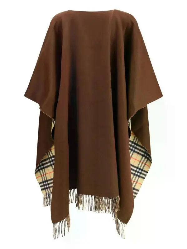 Burberry Embroidered Fringed Cape