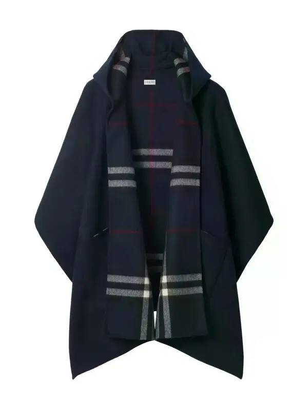 Burberry Hooded Checked Cape