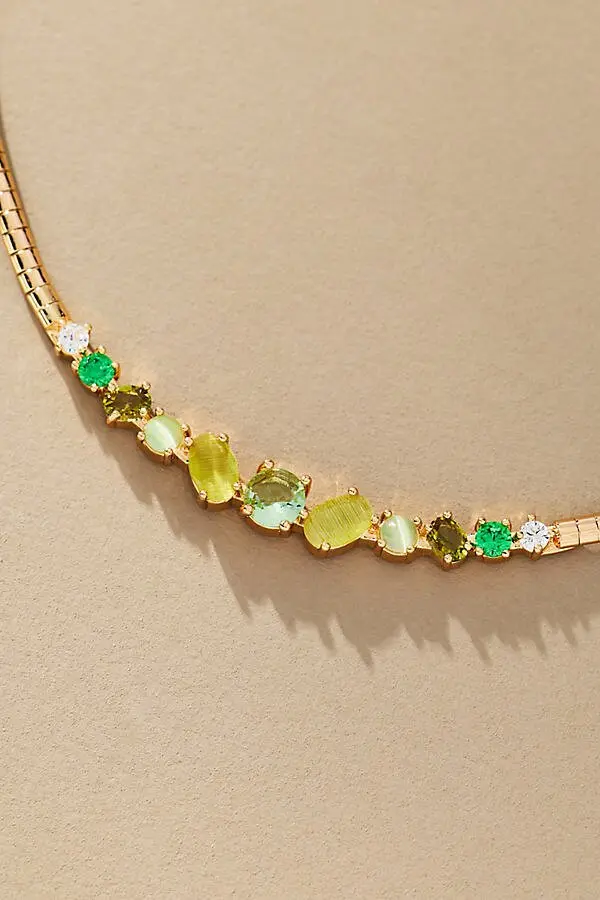 Anthropologie Birthstone Collar Necklace - August