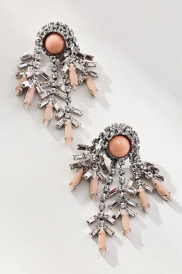 ELIZABETH COLE Claribel Chandelier Earrings - Blush