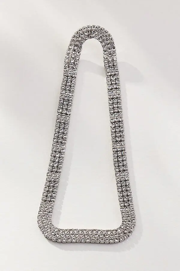 Anthropologie Crystal Oval Earrings