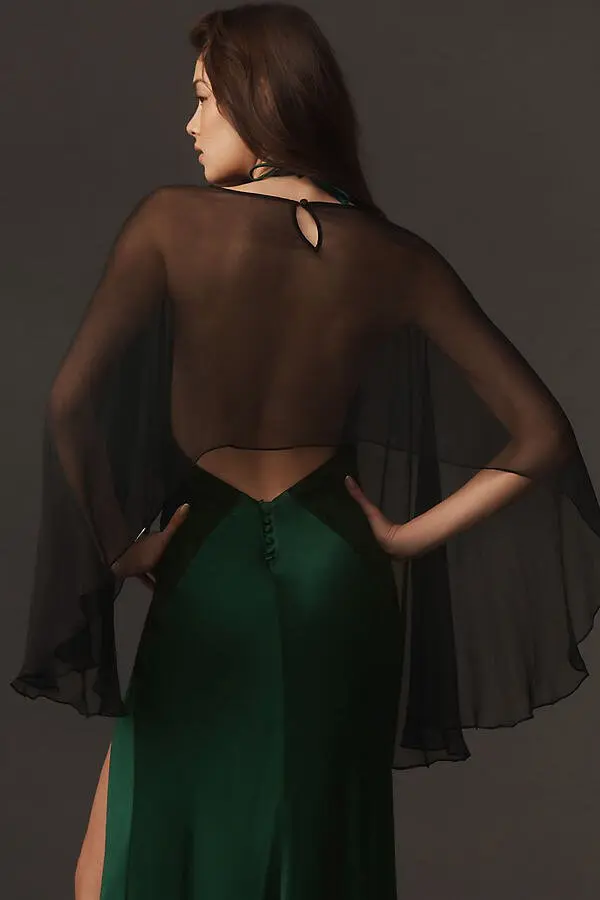 GEISHA DESIGNS High-low Sheer Cape