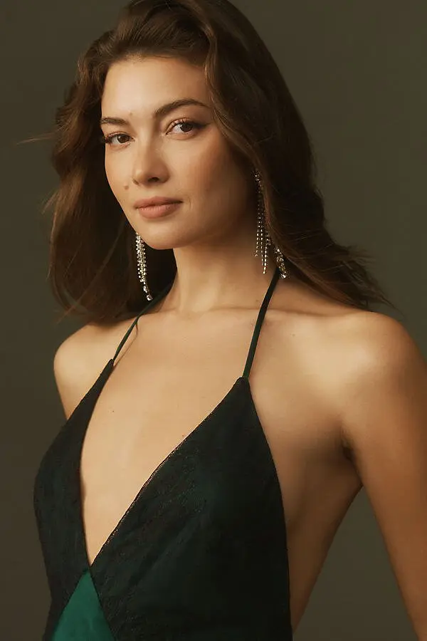 Bardot Estrella Halter Maxi Dress - Emerald Green - 27% Off | Editorialist