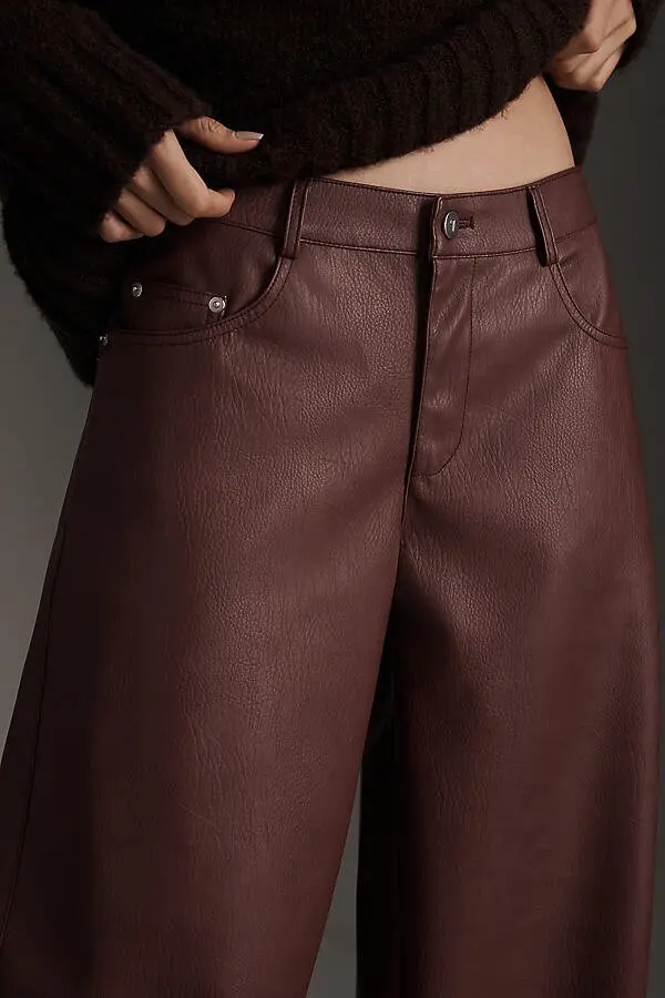 PILCRO Faux Leather Balloon Pants