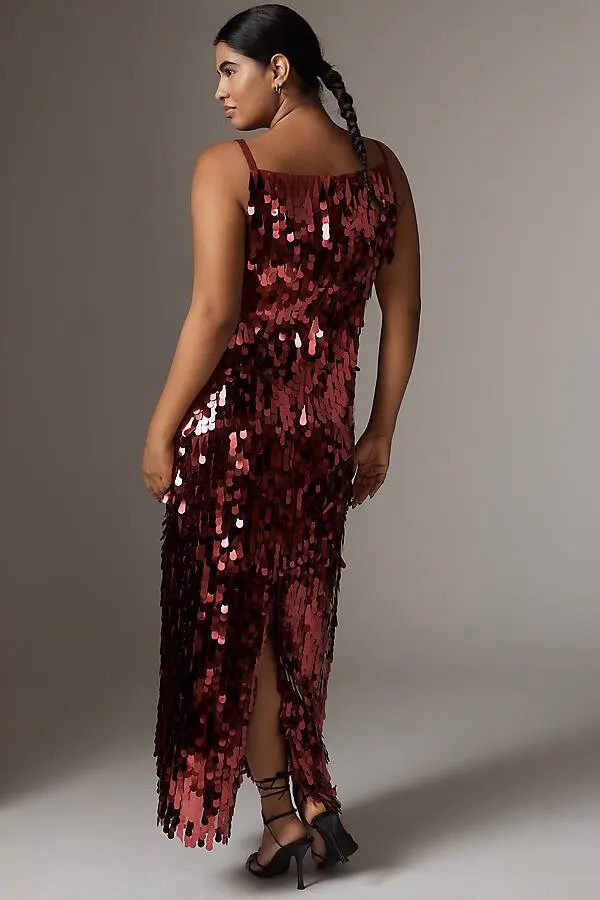 HUTCH Sleeveless Sequin Maxi Dress