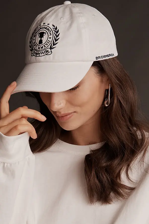 BRIDEMERCH Trophy Wife Baseball Cap - White