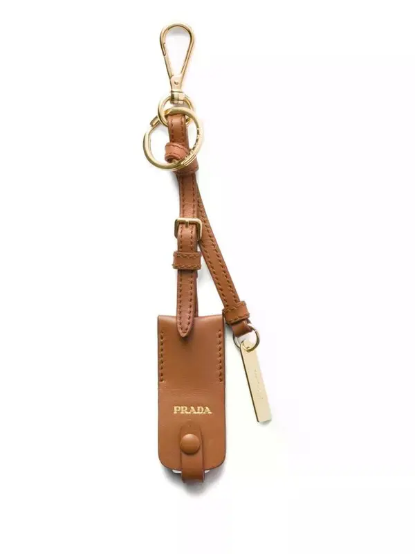 Prada Mirror-case Keychain - Brown