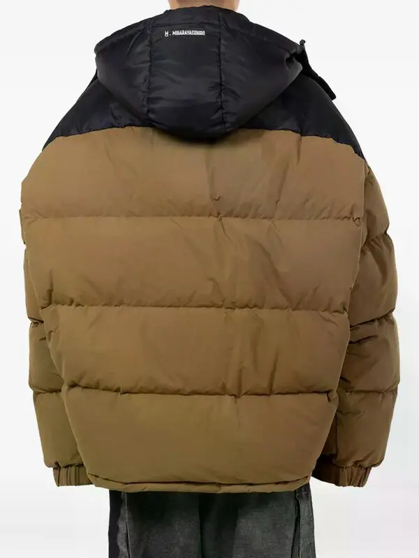 Mihara Yasuhiro Two-tone Hooded Down Jacket