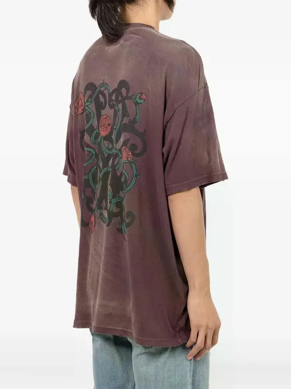 KAMIYA Rose-print Pocket T-shirt
