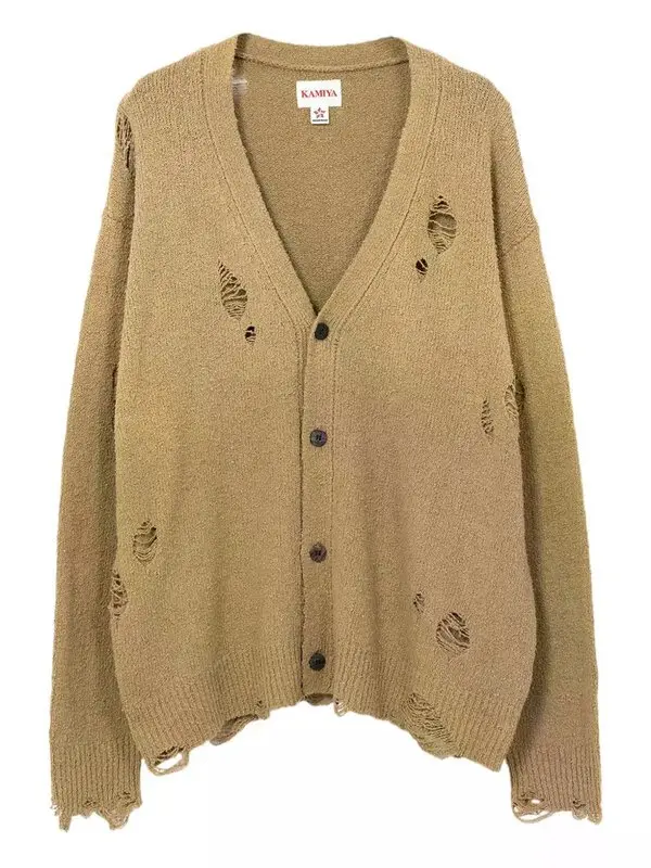 KAMIYA Faded Frayed Cardigan
