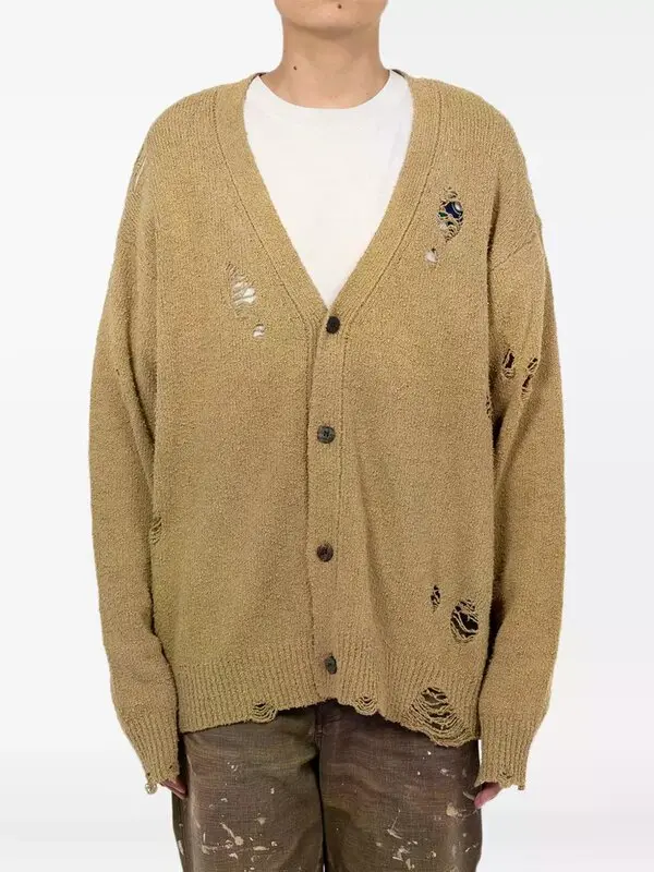 KAMIYA Faded Frayed Cardigan