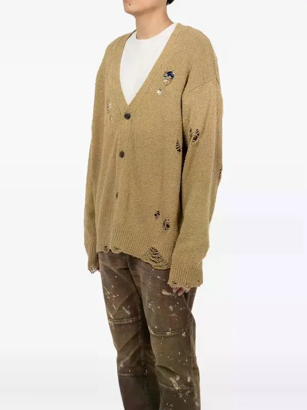 KAMIYA Faded Frayed Cardigan