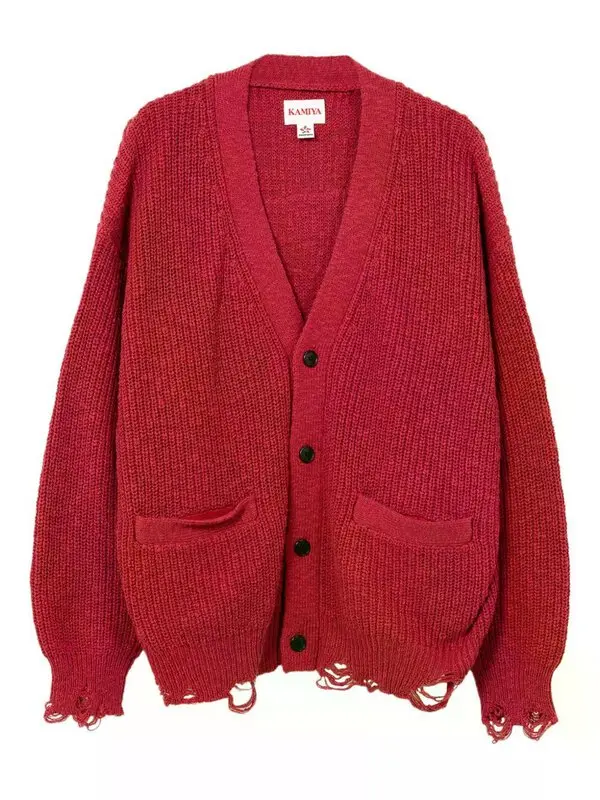 KAMIYA Frayed Pocket Cardigan