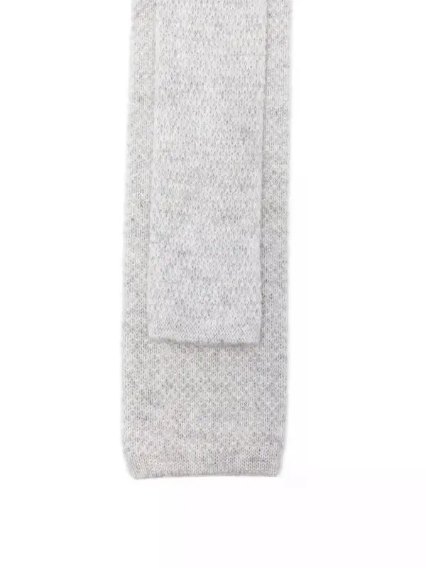 Eleventy Cashmere Knit Tie - Grey