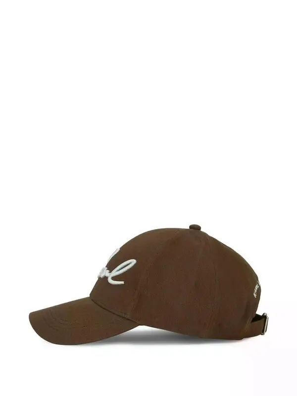 Karl Lagerfeld K/signature Baseball Cap - Brown