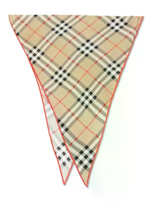 Burberry Checked Scarf - Neutrals