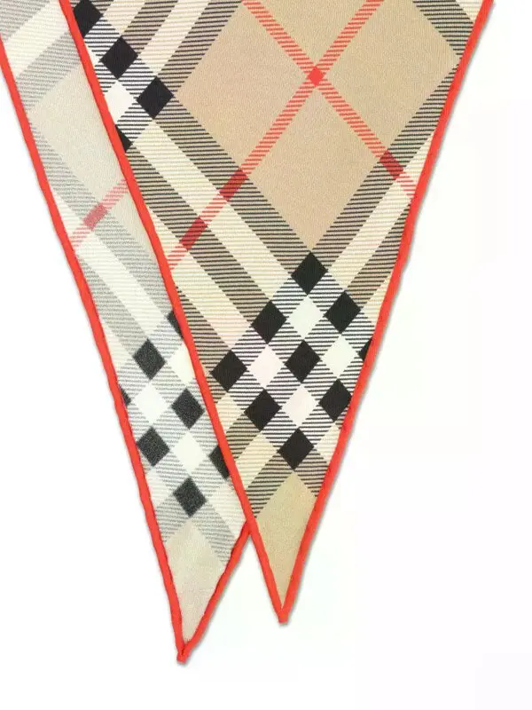 Burberry Checked Scarf - Neutrals